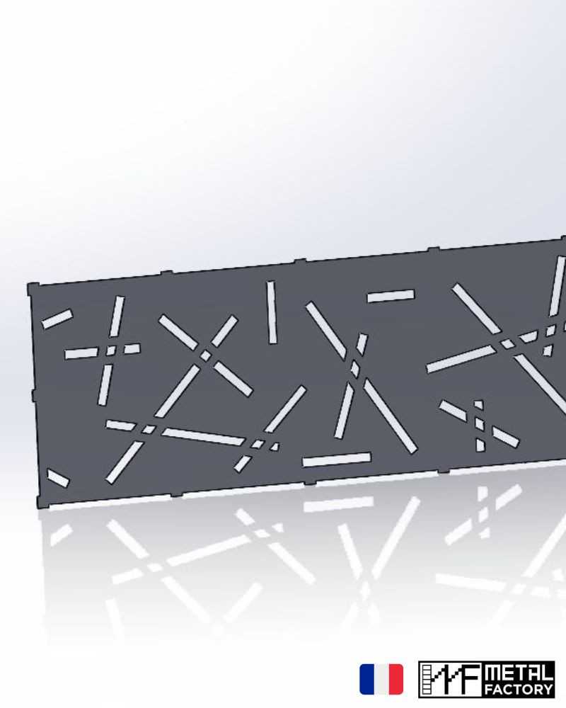 Tôle décorative à motifs pour soubassement de garde corps