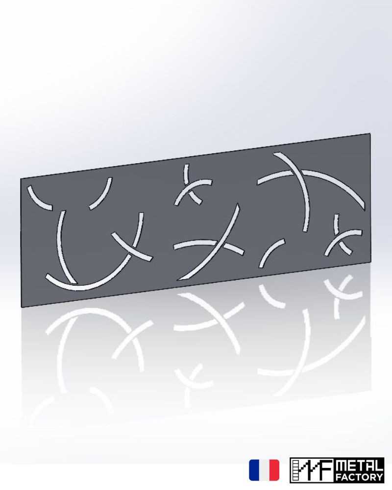 Tôle décorative en acier pour soubassement de garde corps