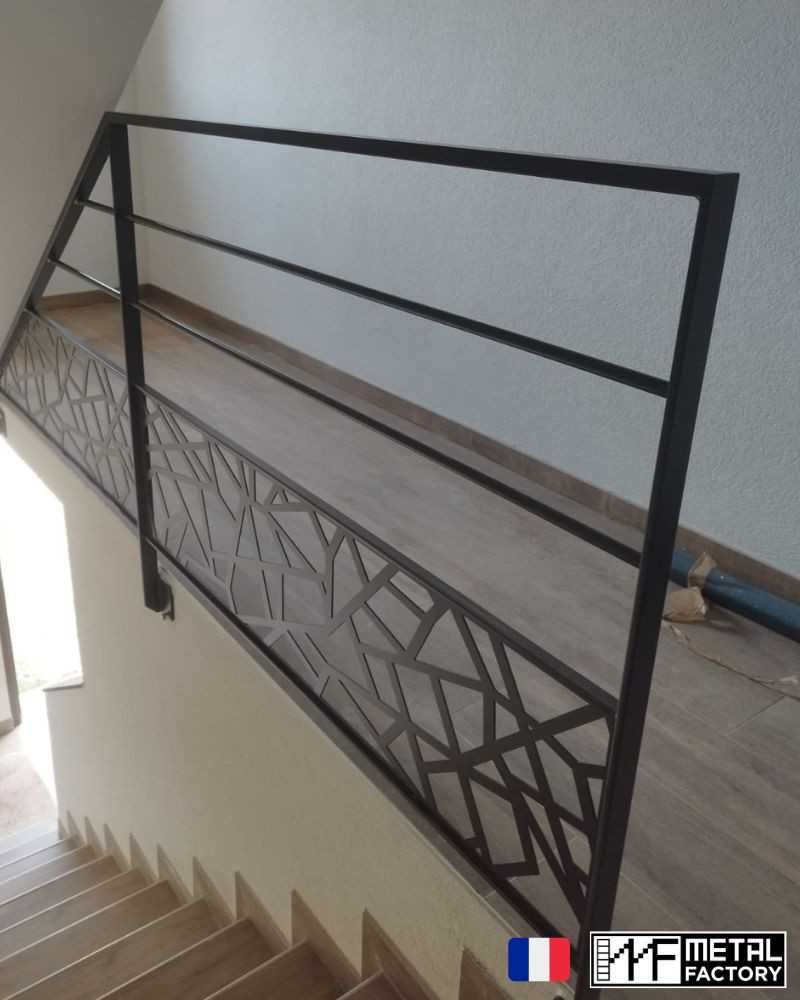 Tôle décorative acier motif déstructuré- Garde Corps sur Mesure
