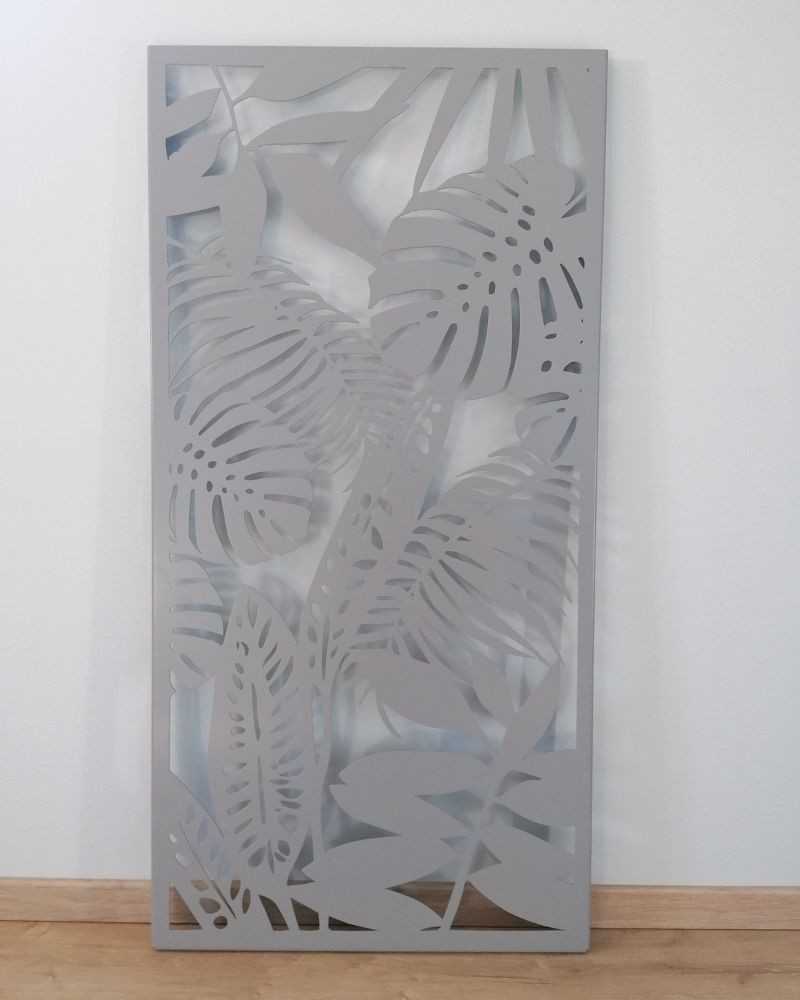 Panneau Décoratif Extérieur en Métal - Motif Monstera | Métalenkit